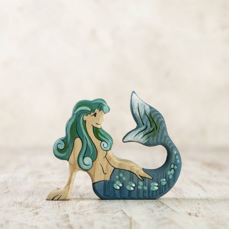 Wooden Mermaid Figurine - WoodenCaterpillar Toys