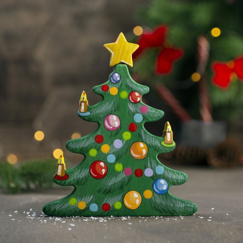 Wooden Christmas tree toy - WoodenCaterpillar Toys