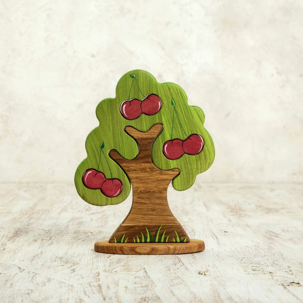 Waldorf tree Cherry puzzle - WoodenCaterpillar Toys
