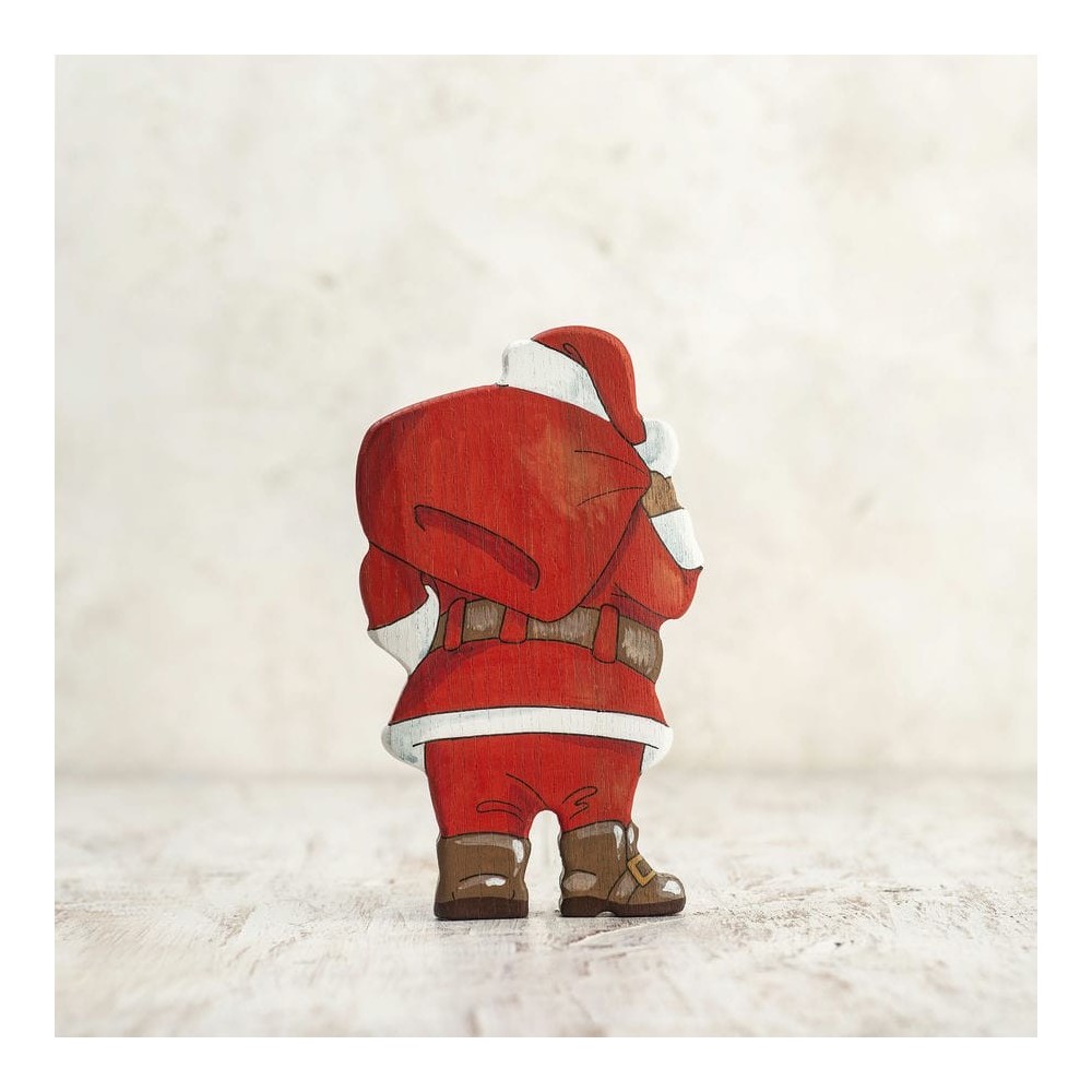 Wooden Santa Claus figurine Afro-American Christmas Decor ...