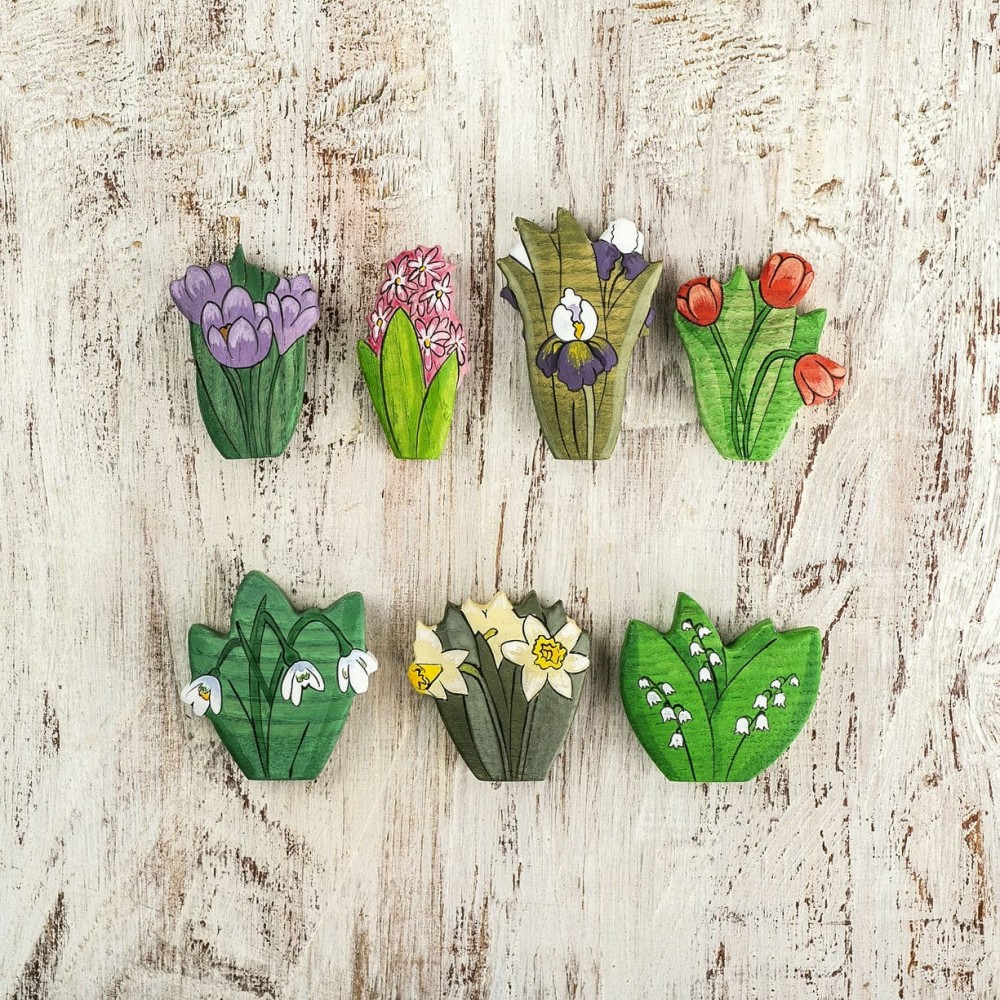 Wooden Iris Flower Toy Spring Flowers - WoodenCaterpillar Toys