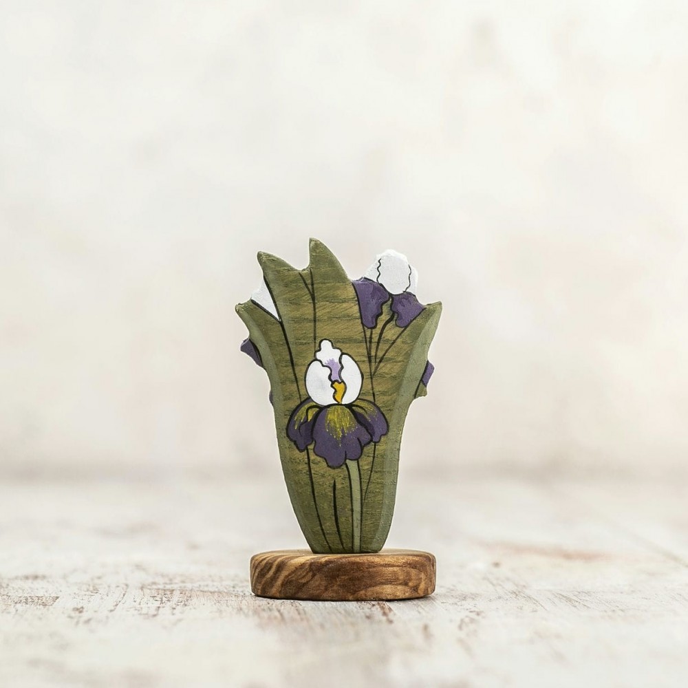 Wooden Iris Flower Toy Spring Flowers - WoodenCaterpillar Toys