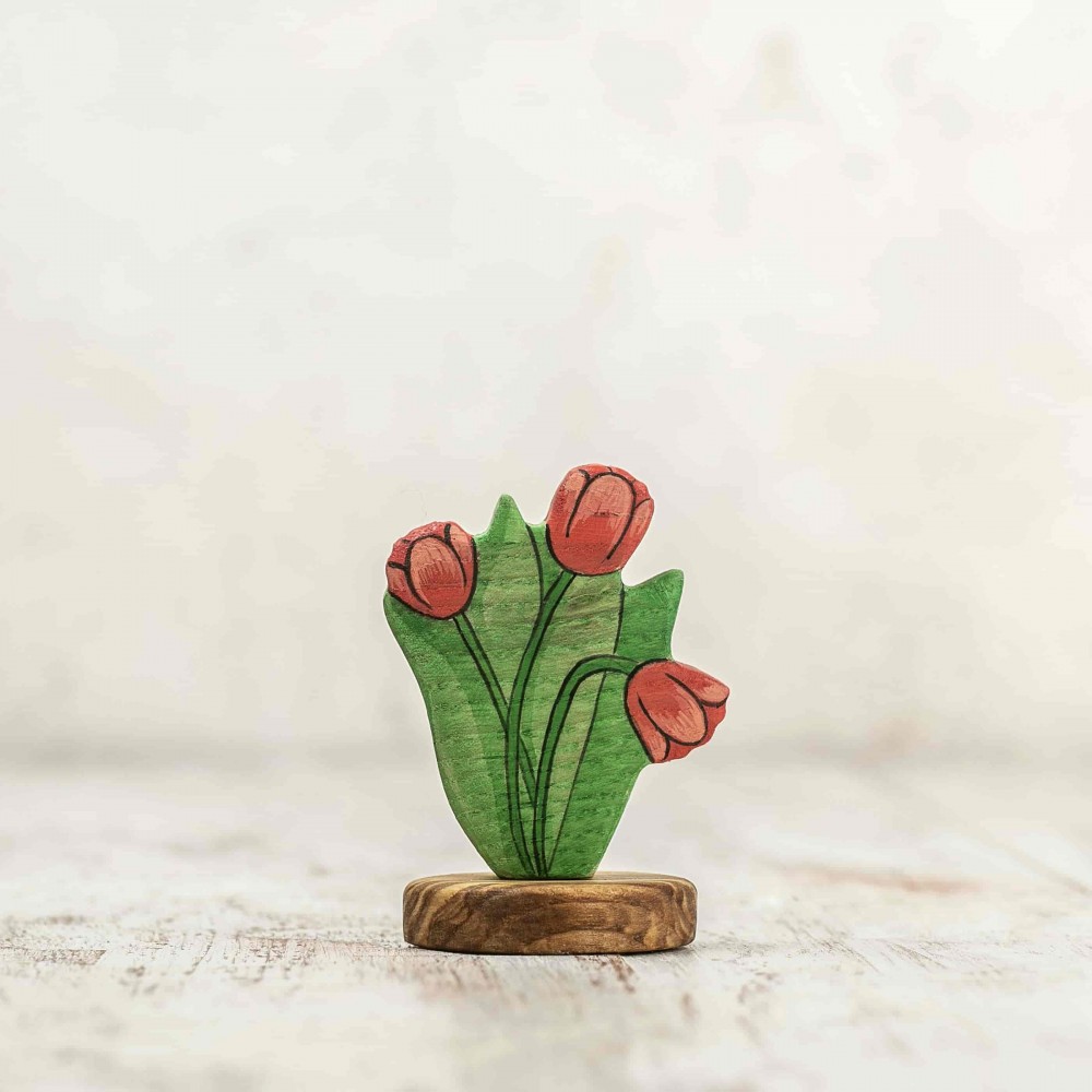 Spring Wooden Flower Set 7 pcs - WoodenCaterpillar Toys