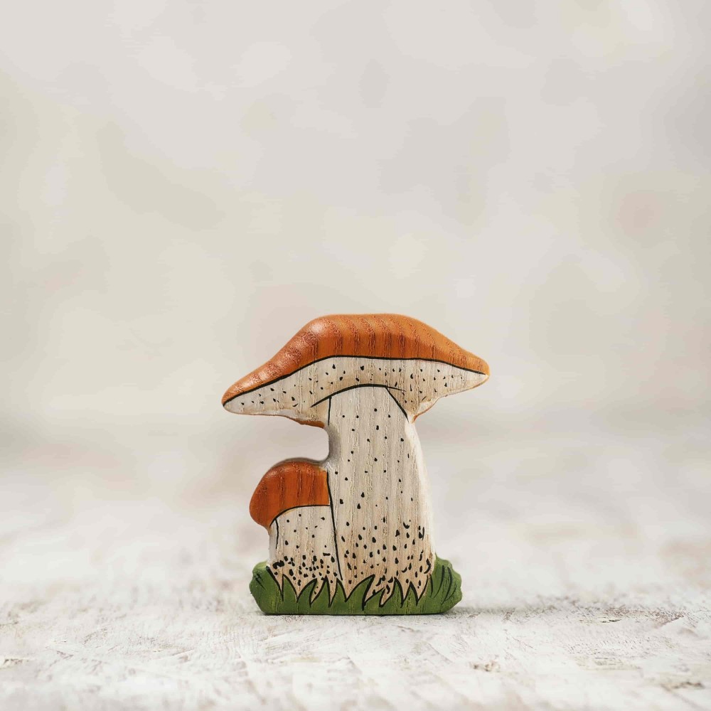Wooden Red Cap Bolete Toy - Wooden Mushroom - Experience the Wonders of ...