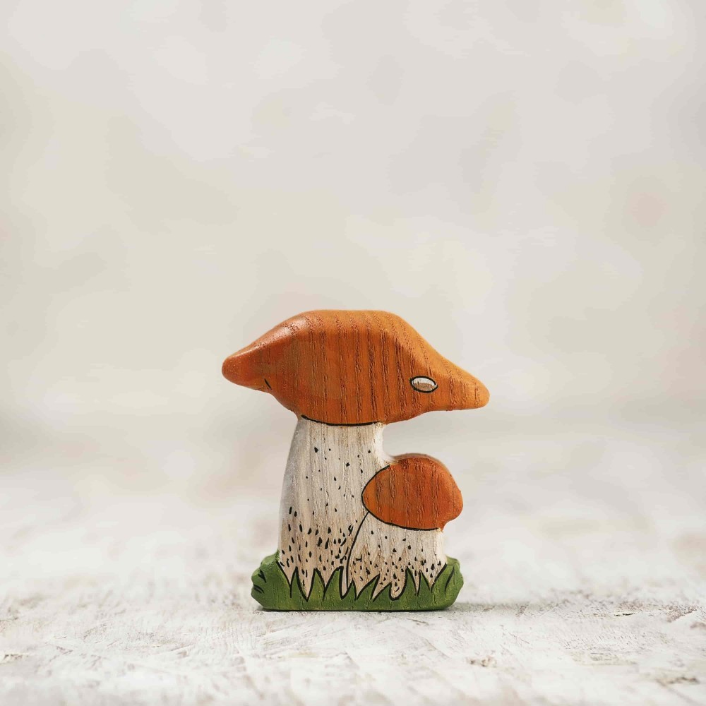 Wooden Red Cap Bolete Toy - Wooden Mushroom - Experience the Wonders of ...